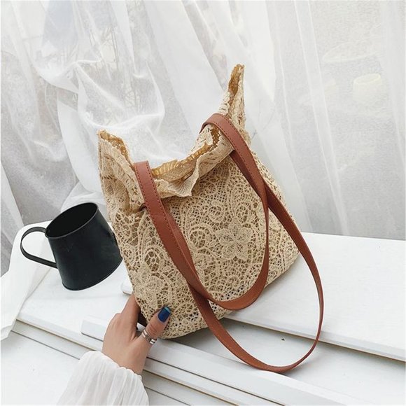 Bags | Lace Handbag Versatile One Shoulder Womens Bag | Poshmark